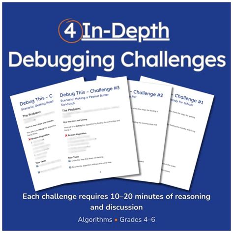 Debug This Algorithms Unplugged Coding Error Challenges Grades 46
