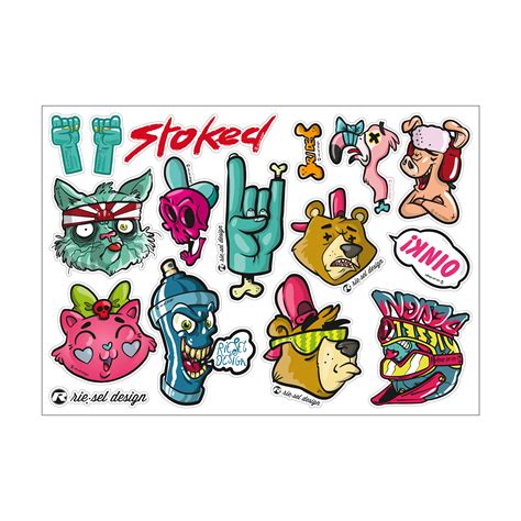 Stickerkit Toons Sticker For Bike Helmet And Smartphone Made In