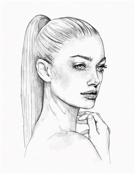 Ritratto Femminile Disegno Di Una Ragazza Disegni Belli Ma Facili