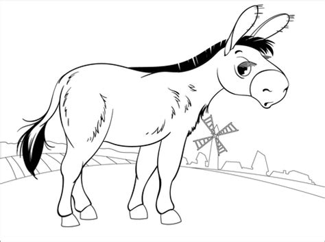 Ezel Esel Kleurplaat Kleurplaten Donkey Ezels Malvorlage