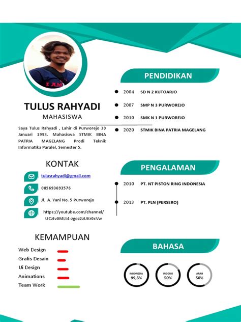 Format Cv Kosong Word Bahasa Indonesia Pdf