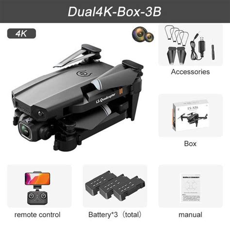 Ls Xt6 미니 드론 4k 1080p Hd 카메라 Wifi Fpv 공기압 고도 접이식 쿼드콥터 Rc Dron 아이 장난감