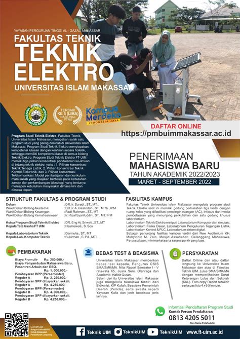 Prodi Teknik Elektro Fakultas Teknik Universitas Islam Makassar