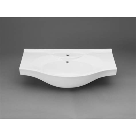Ronbow 19 88 White Ceramic Rectangular Bathroom Sink With Overflow