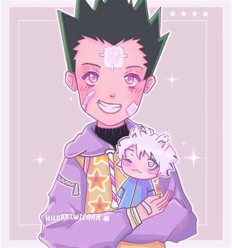 Gon And Chibi Killua Hunter X Hunter Hunterxhunter Hxh Hxhfanart