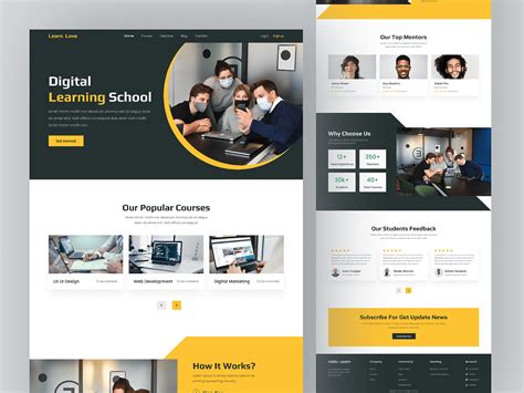 E Learning Landing Page Design On Behance