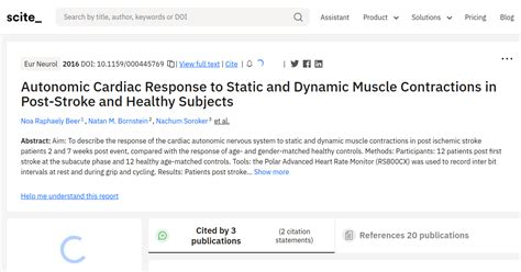 Autonomic Cardiac Response To Static And Dynamic Muscle Contractions In Post Stroke And Healthy