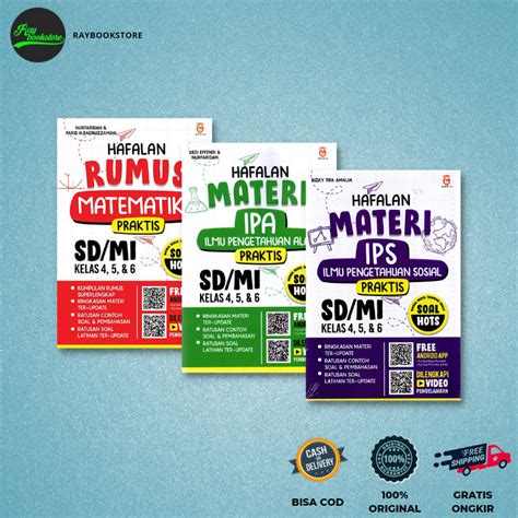 Jual AG Buku Hafalan Rumus Matematika Hafalan Materi IPS Hafalan Materi IPA SD MI Kelas 4