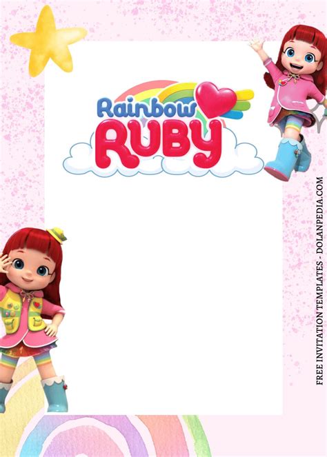9 Endearing Rainbow Ruby Canva Birthday Invitation Templates 9 Endearing Rainbow Ruby Canva Birthday Invitation Templates
