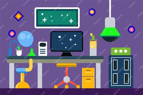 Premium Vector Lab Space For Coding And Programming Exercises Vector Illustration