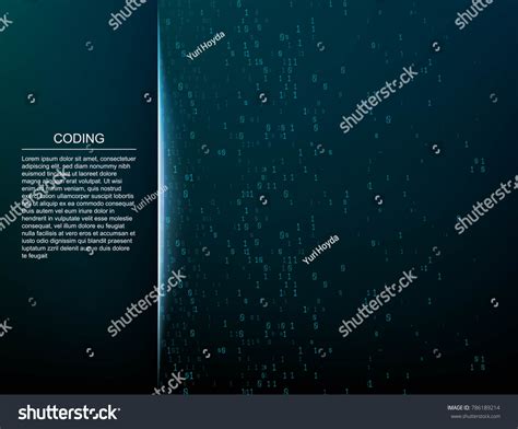 Binary Computer Code Abstract Technology Background Stock Vector