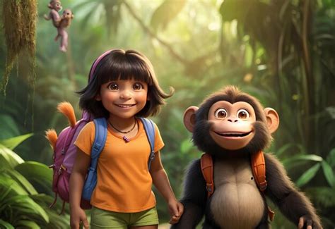 Premium Ai Image Dora The Explorer Smiling In The Middle Of The