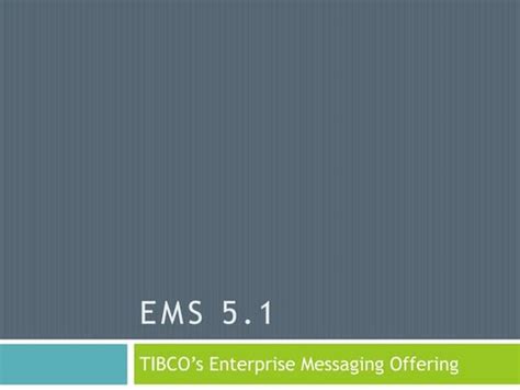 Tibco Ems Admin Commands Ppt