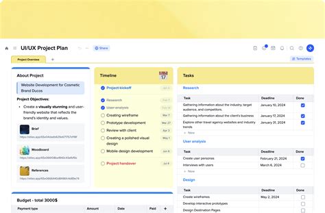 Ui Ux Project Plan Template Online For Free 📓 Xtiles