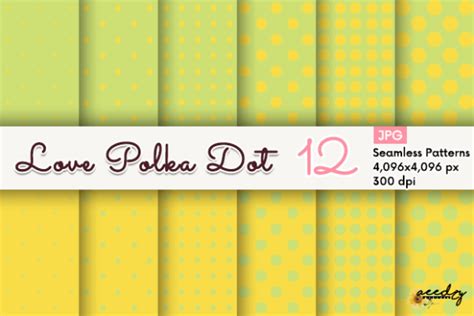 Love Polka Dot Patterns Set Graphic By Aeedzyarts888 · Creative Fabrica