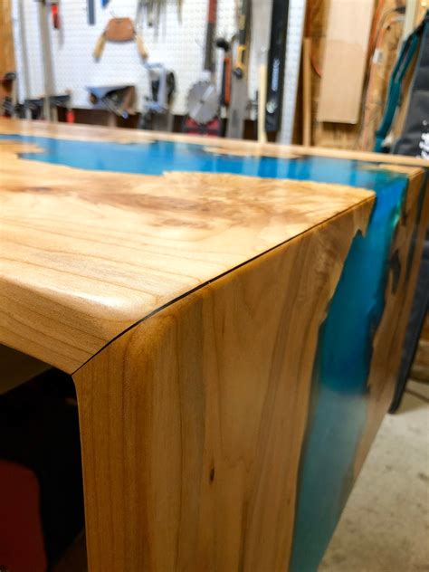 Custom Epoxy Resin River Waterfall Table Etsy