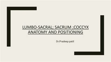 Radiographic Views Of Sacrum And Coccyx Pptx