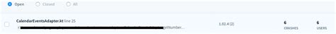 Android Crashlytics View All Sessions Does Not Display All Custom