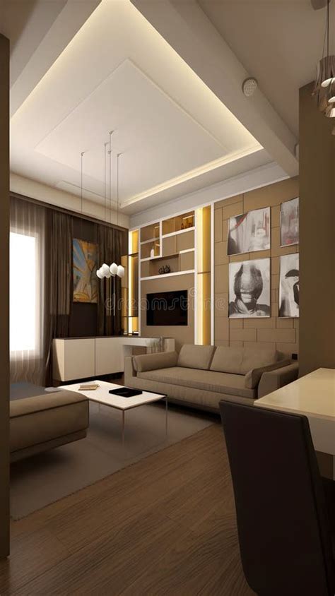 Generattive Ai Ilustrations Living Room Design Stock Illustration Illustration Of Mock