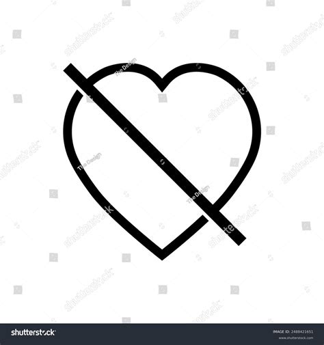 Dislike Icon No Love Hate Symbol Royalty Free Stock Vector
