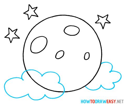 How To Draw The Moon How To Draw Easy