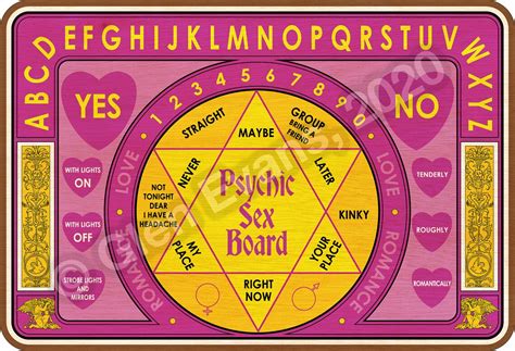 Instant Download Psychic Sex Board Talking Board By American