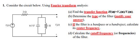 Solved Consider The Circuit Below Using Fourier Chegg
