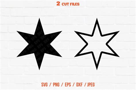 Sterne SVG Stern Umriss Svg 6 Ecken Stern Svg 6 Spitzsterne Etsy De