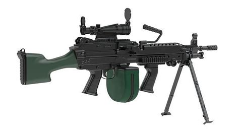 M249 Light Machine Gun 3d Model Cgtrader