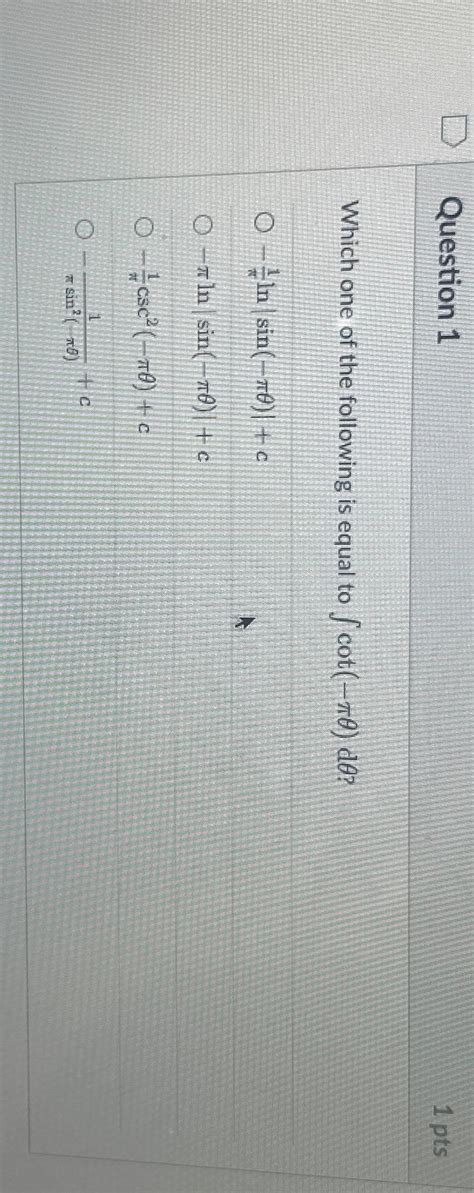 Solved Question 11 ﻿ptswhich One Of The Following Is Equal