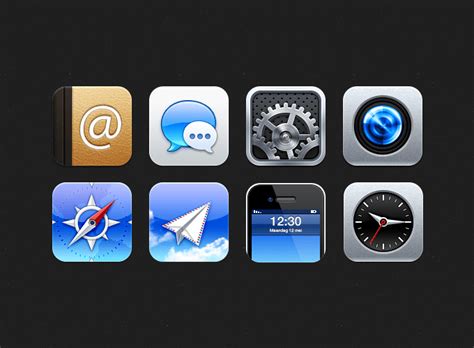 Free Glossy Metal IOS Icons PSD TitanUI