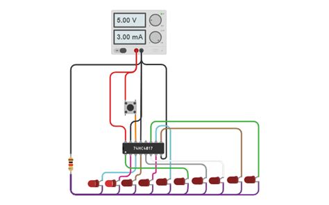 Circuit Design 74hc4017 Test Circuit Tinkercad