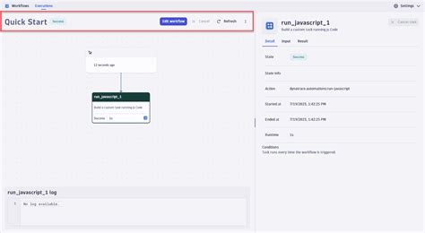 Run And Monitor Workflows Created In Dynatrace Workflows Dynatrace Docs