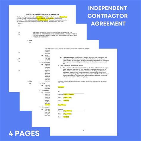 Independent Contractor Agreement Template