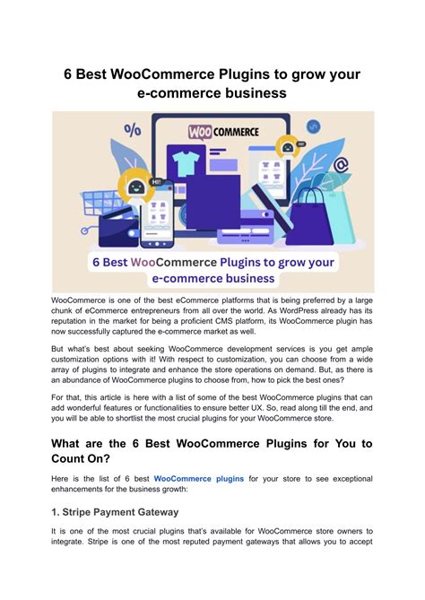 PPT 6 Essential WooCommerce Plugins For Enhanced Store Performance PowerPoint Presentation