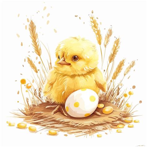 Um Desenho De Uma Galinha Ovos No Meio Dela Vetor Premium