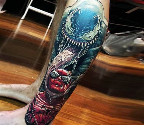 Venom Vs Spiderman Tattoo By Ben Kaye Photo 24029