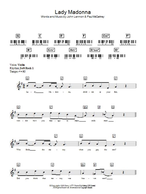 Lady Madonna Sheet Music Direct
