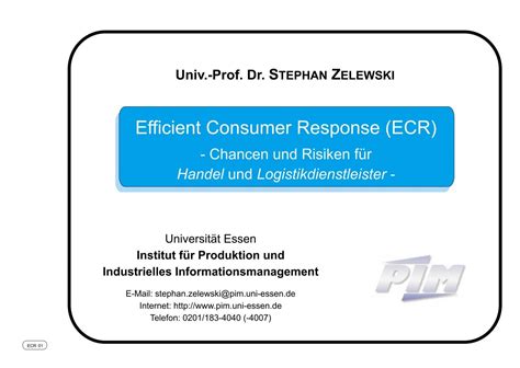 Efficient Consumer Response Ecr