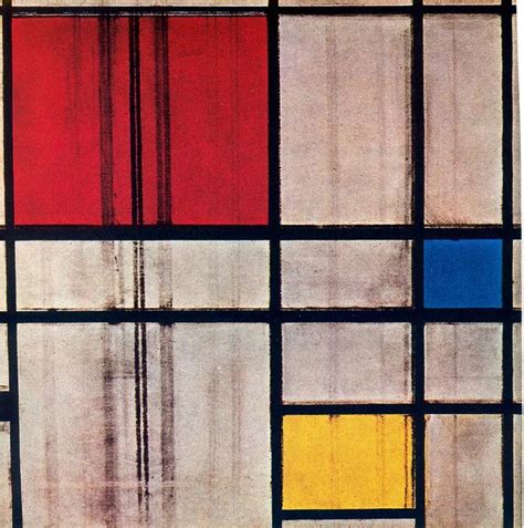 Oil Painting Replica Unfinished Composition With Red Yellow And Blue By