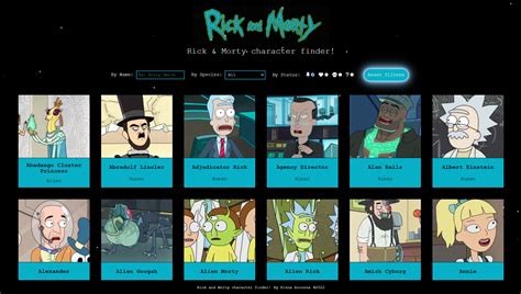 GitHub Marocena26 Rick And Morty Character Finder Responsive Website