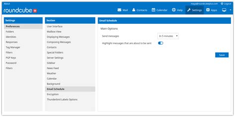 Email Scheduler Undo Send Roundcubeplus Webmail Skins And Plugins