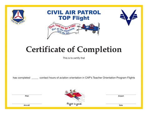 Certificate Of Completion Top Flight Fill Out Sign Online And