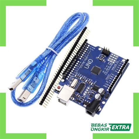 Jual Arduino Uno R3 Smd CH340 Kabel USB Free Pin Header Tanpa Kabel