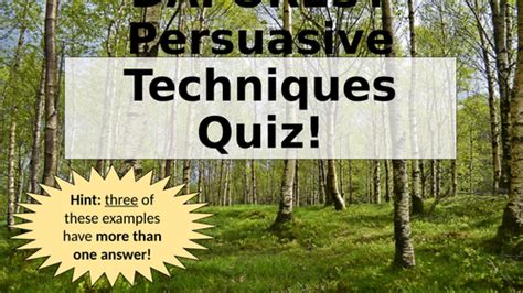 Interactive Persuasive Devices Quiz Using Daforest Techniques Teaching Resources