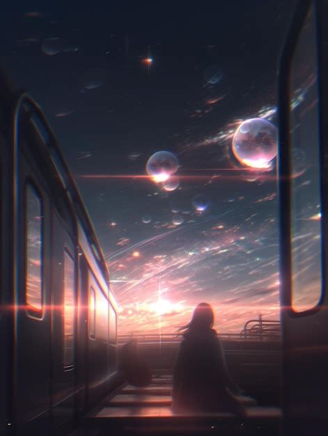 Anime Paisaje De Dibujos Animados Y Hermosa Vista Del Paisaje Un Niño