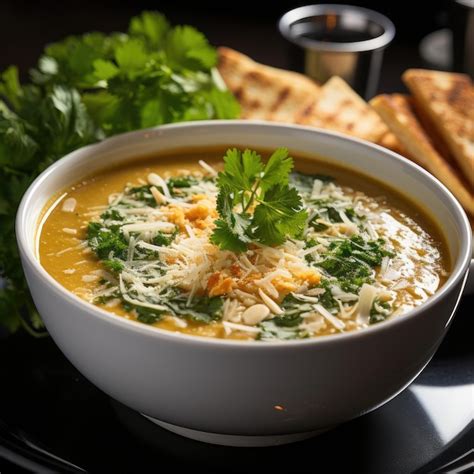 Premium Ai Image Vegan Coconut Lentil Soup Creamy And Flavorful Soup