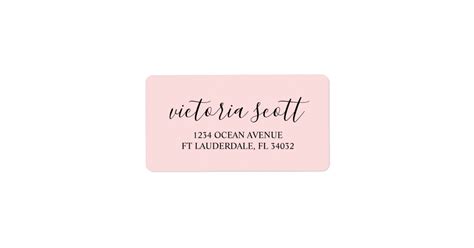 Return Address Labels Modern Pink