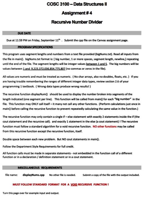 Solved Cosc 3100 Data Structures Ii Assignment 4