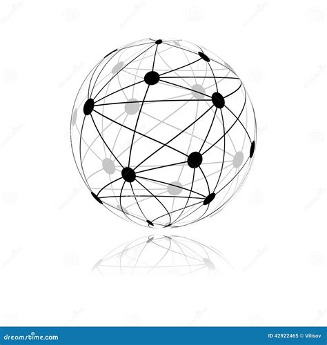 Global Network Stock Vector Illustration Of Cloud Business 42922465
